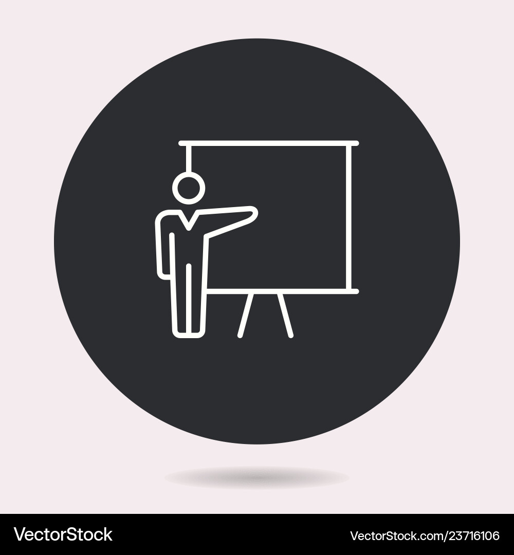 Presentation - icon isolated Royalty Free Vector Image