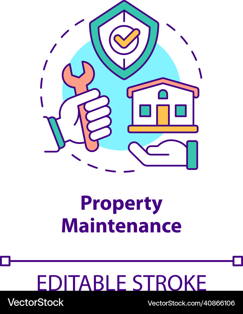 Property maintenance concept icon Royalty Free Vector Image
