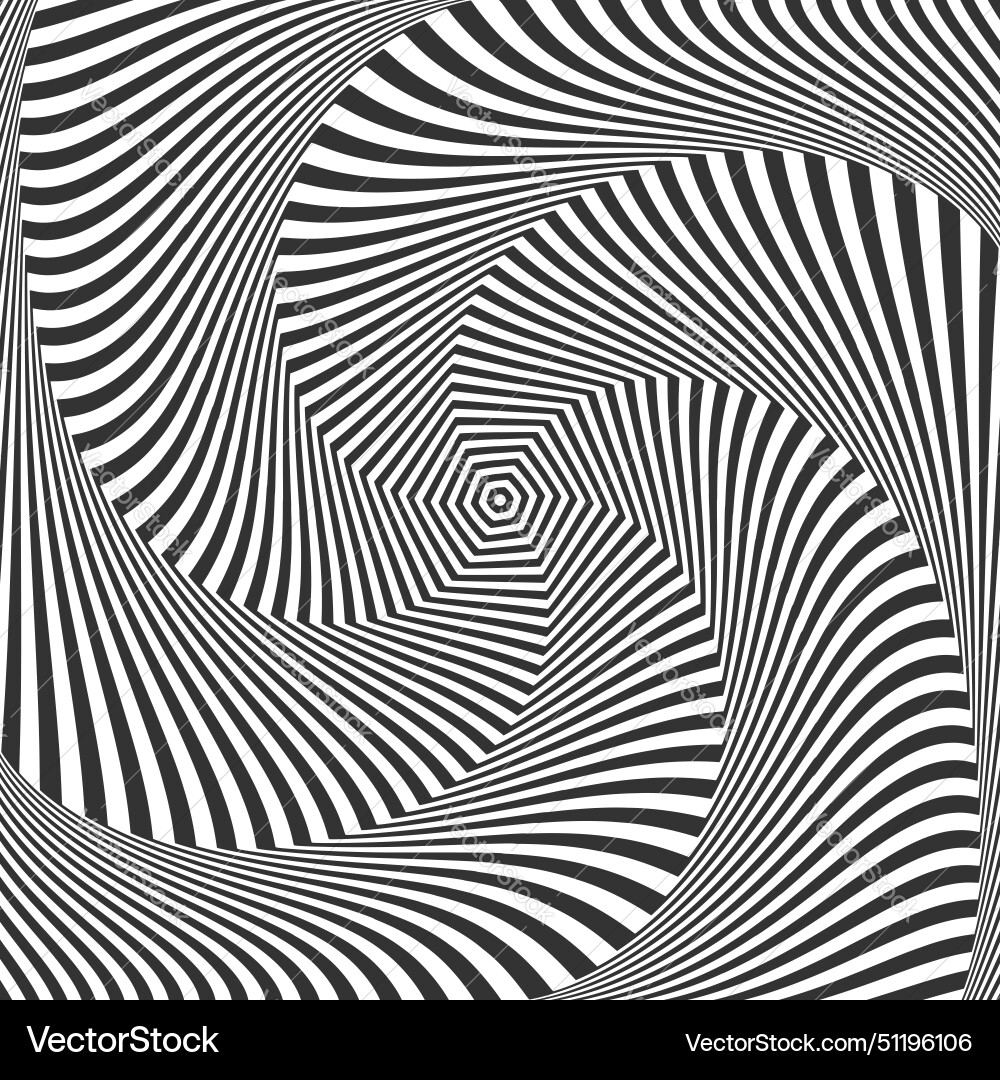Rotating Whirl Op Art Royalty Free Vector Image