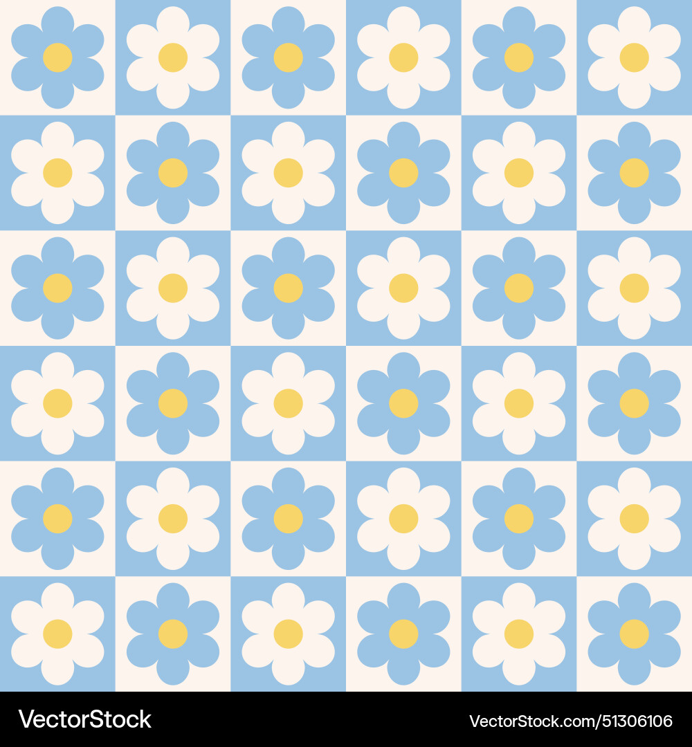 Y2k background retro abstract flowers Royalty Free Vector