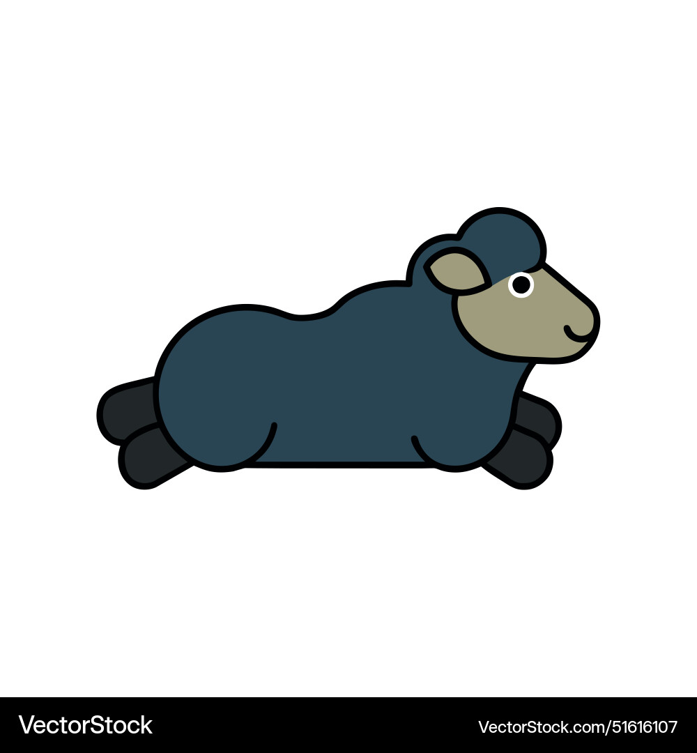 Blackbelly sheep lies icon Royalty Free Vector Image