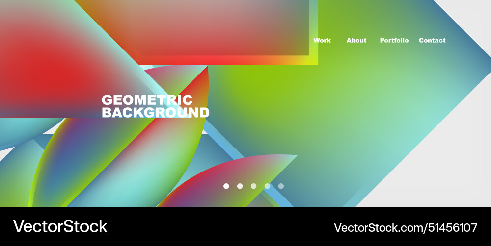Colorful gradients with abstract geometric shapes Vector Image