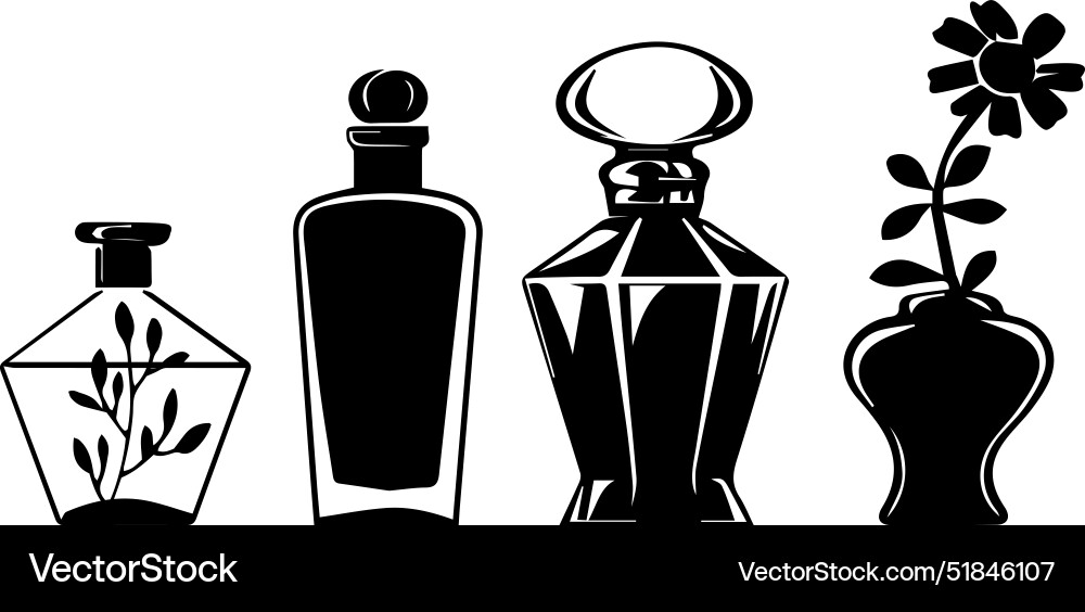 Elegant perfume bottles Royalty Free Vector Image