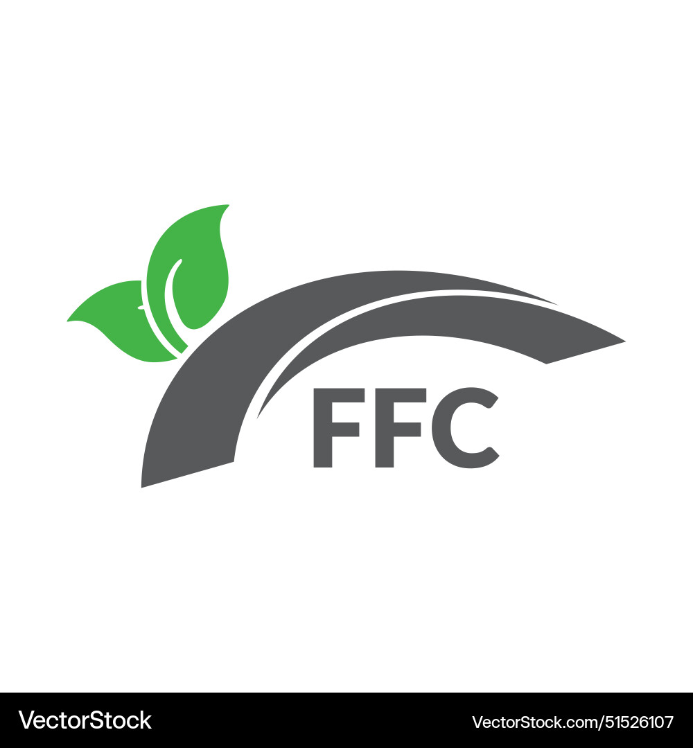 Ffc letter logo design on white background Vector Image