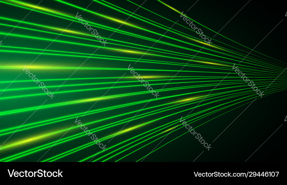 Neon green abstract power line technology Vector Image