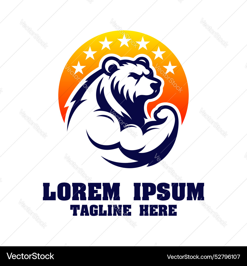 Strong bear logo Royalty Free Vector Image - VectorStock