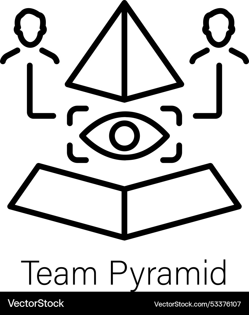Team pyramid Royalty Free Vector Image - VectorStock