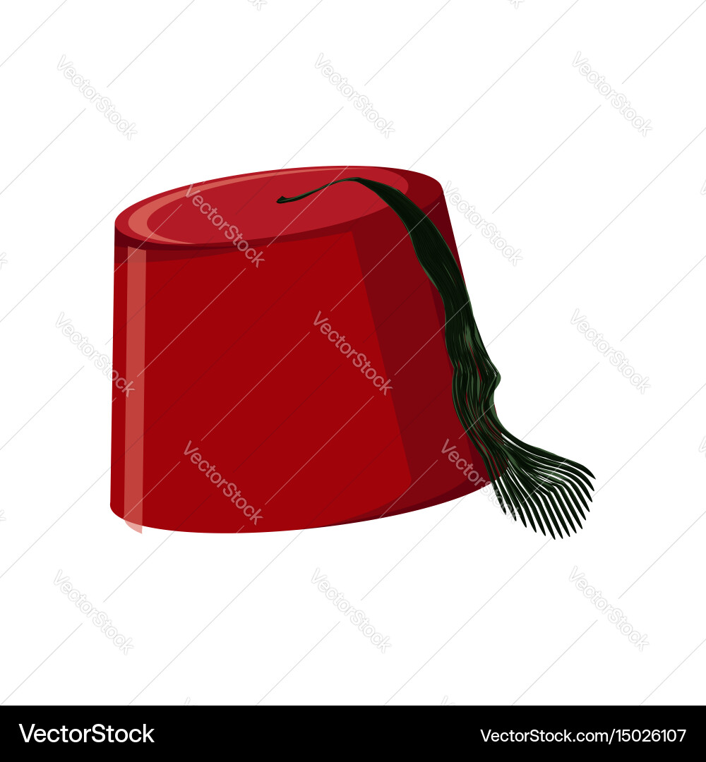 Traditional turkish hat fez or tarboosh Royalty Free Vector