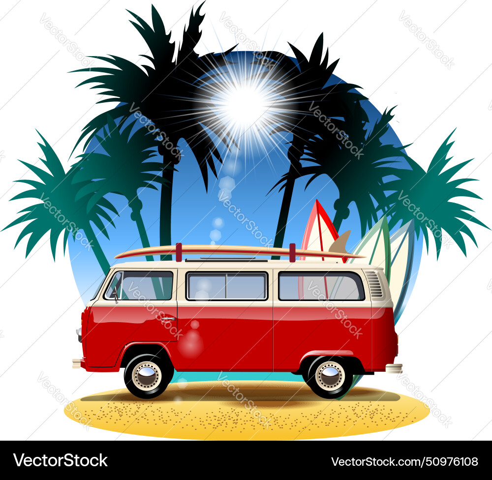 Cartoon camper Royalty Free Vector Image - VectorStock
