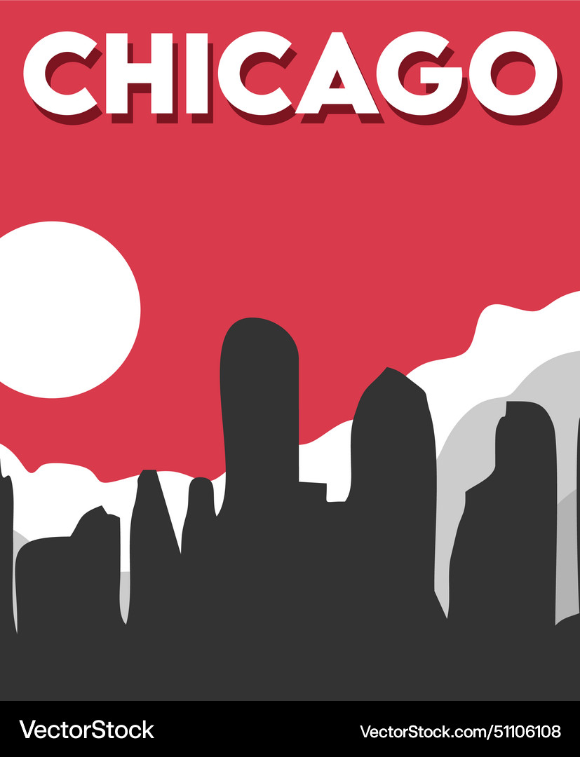 Chicago illinois united states Royalty Free Vector Image