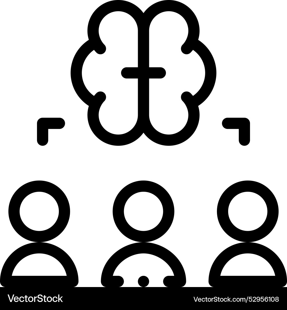 Discussion icon thin linear style design isolated Vector Image