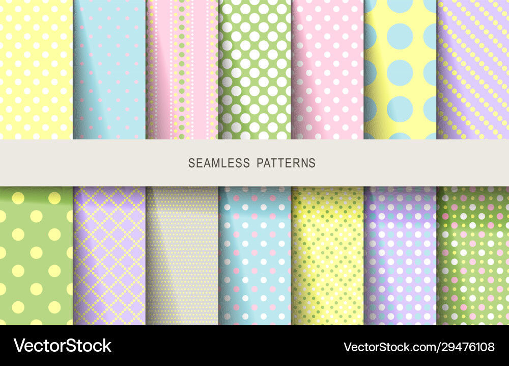 Easter patterns polka dot spring background Vector Image