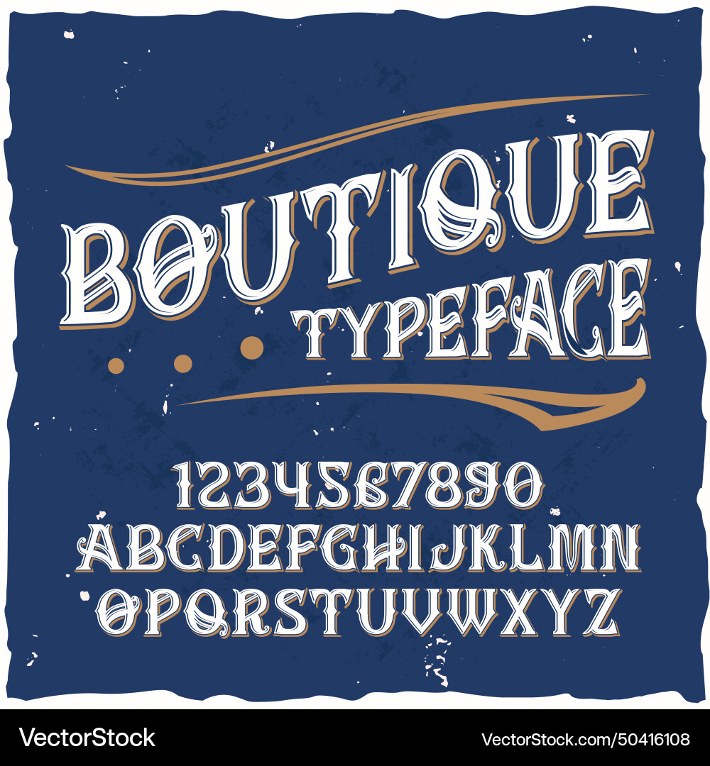 Good handcrafted font for any label design Vector Image