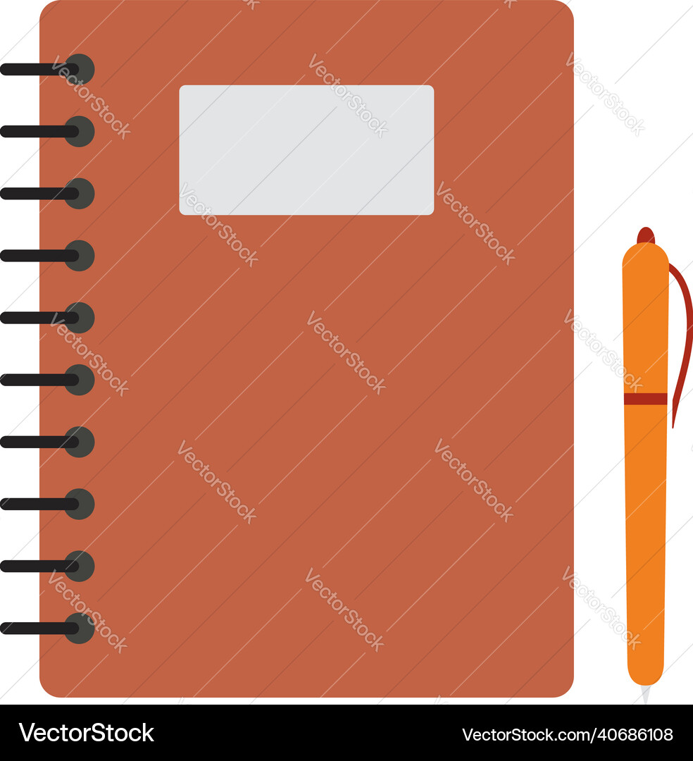 Icon of exercise book Royalty Free Vector Image