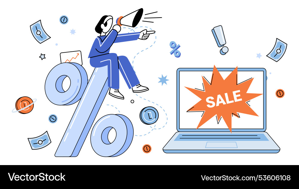 Product promotion centerpiece commands Royalty Free Vector