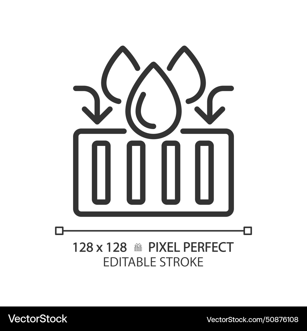 Stormwater runoff linear icon Royalty Free Vector Image