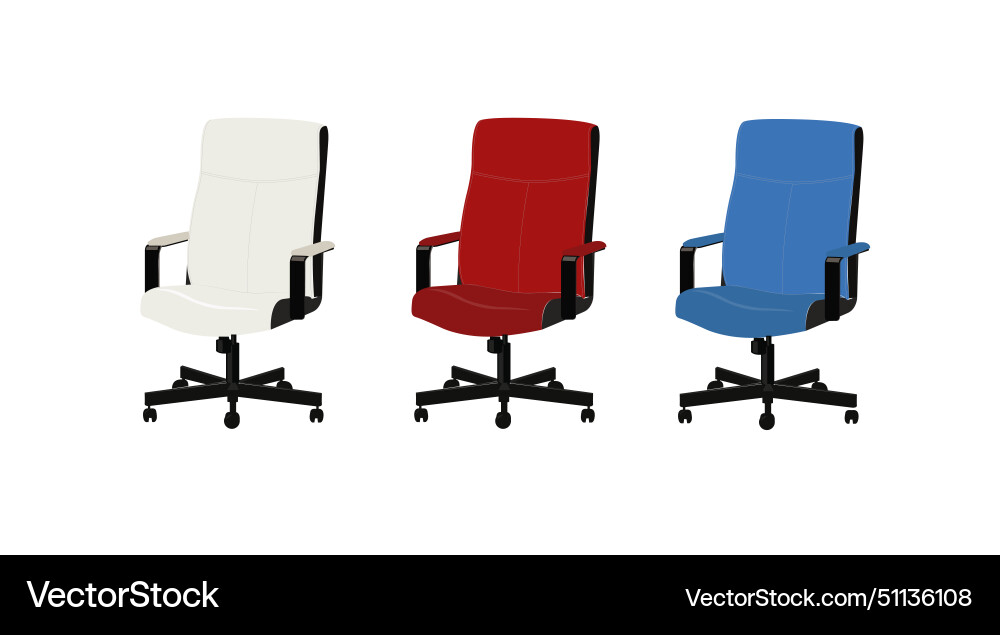 Swivel chair set Royalty Free Vector Image - VectorStock