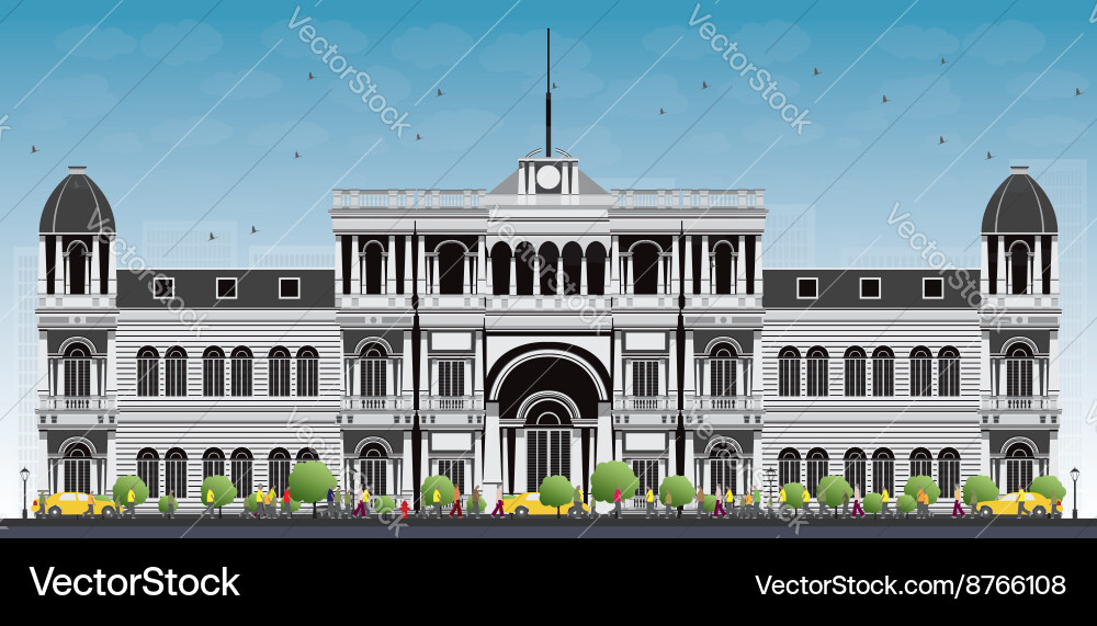 University or college building Royalty Free Vector Image