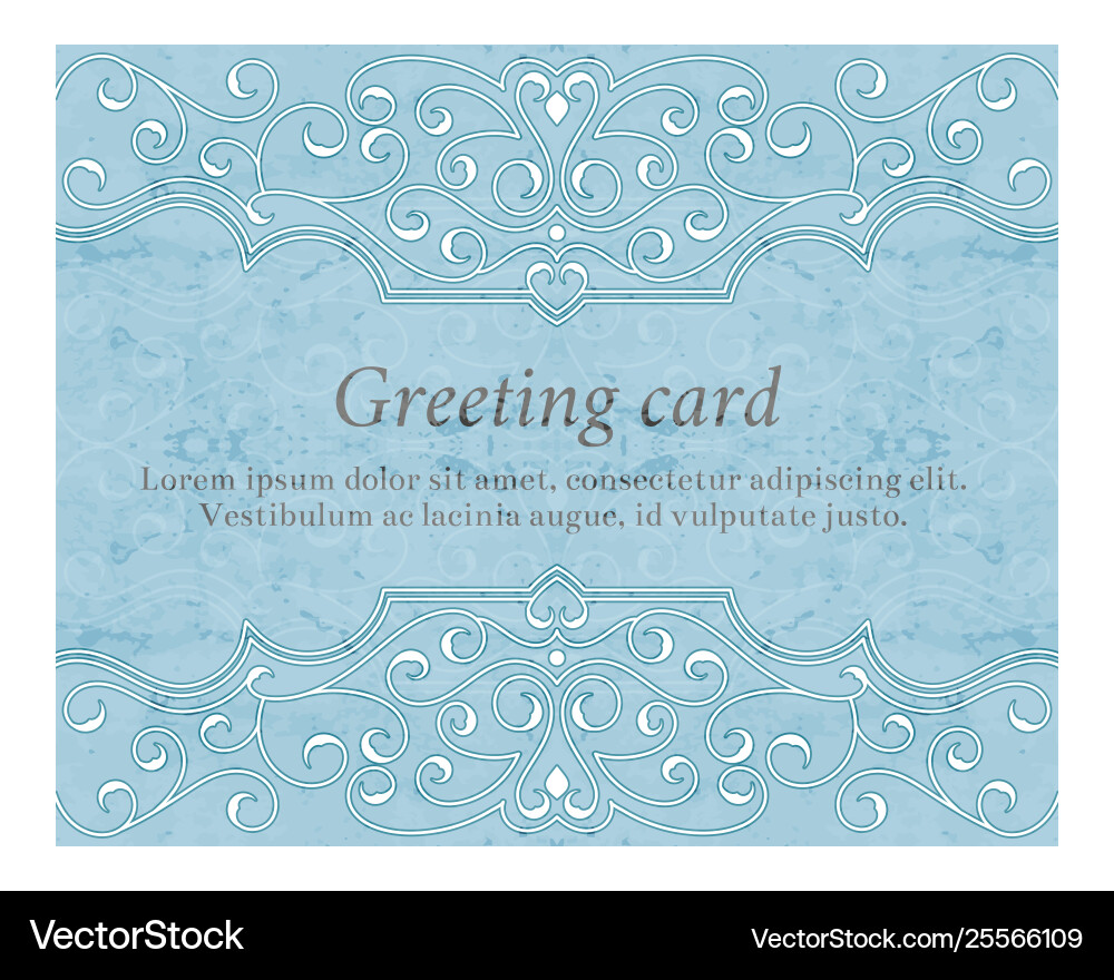 Elegant greeting vintage cards Royalty Free Vector Image