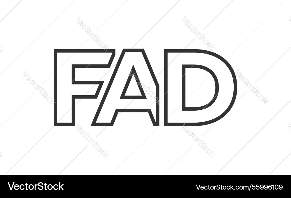 Fad logo design template with strong and modern Vector Image