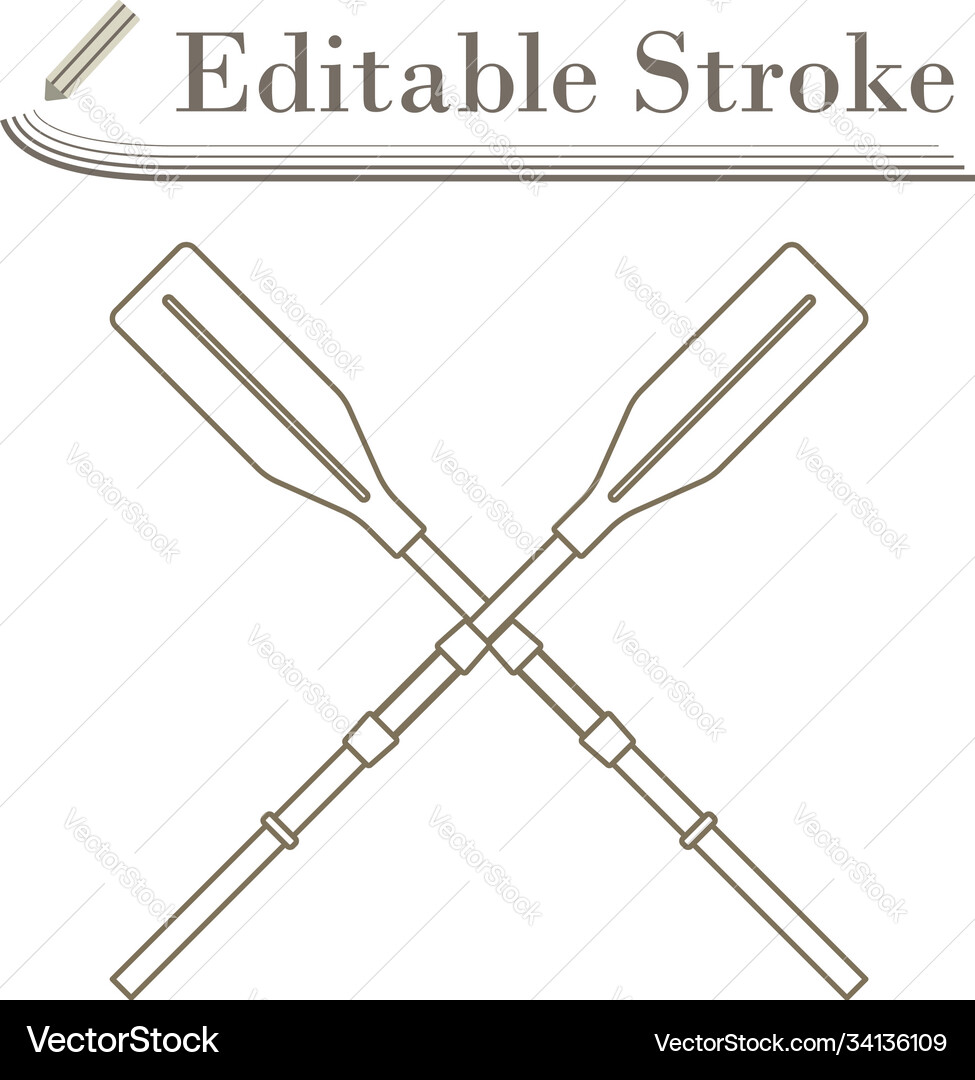 Icon boat oars Royalty Free Vector Image - VectorStock