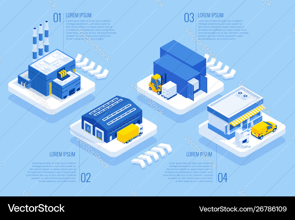 Isometric logistics and delivery Royalty Free Vector Image