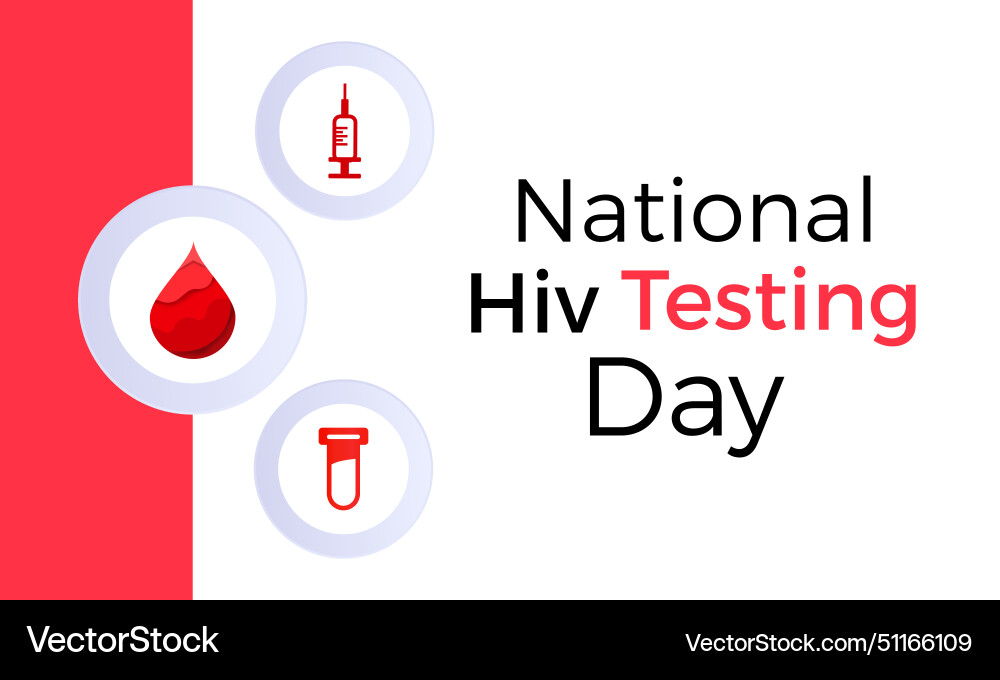 National hiv testing day health awareness Vector Image