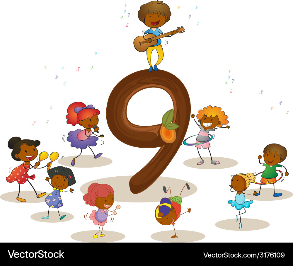 Number 9 Royalty Free Vector Image - VectorStock