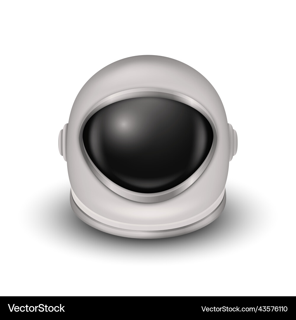 3d realistischer Astronaut Helm Cosmonaut Vektorbild