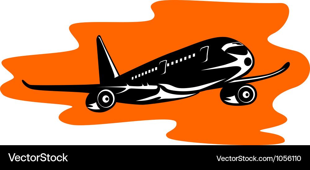 Commercial jet plane airliner Royalty Free Vector Image