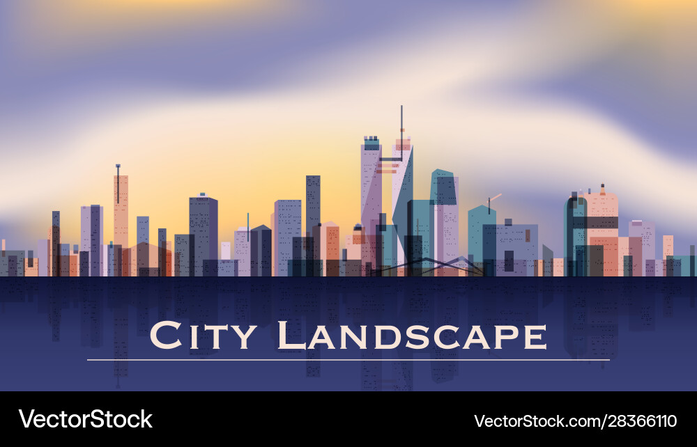 Modern City Skyline Royalty Free Vector Image - VectorStock