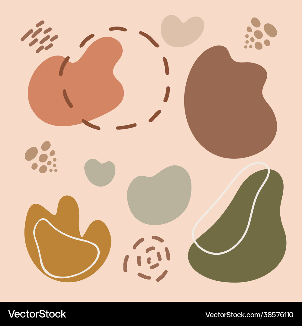 Set various organic shapes and abstract design – Royalty-Free Vector ...