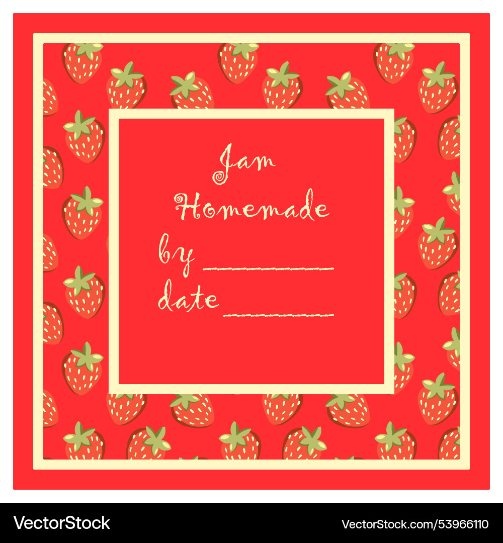 Template jam label design retro homemade Vector Image