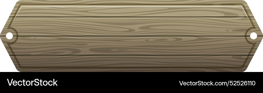 Wooden label template empty timber texture board Vector Image