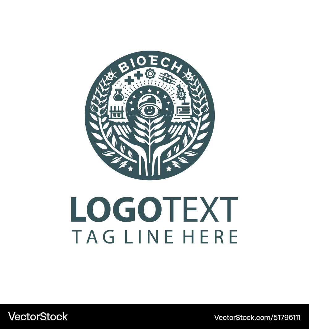 Biotech logo Royalty Free Vector Image - VectorStock