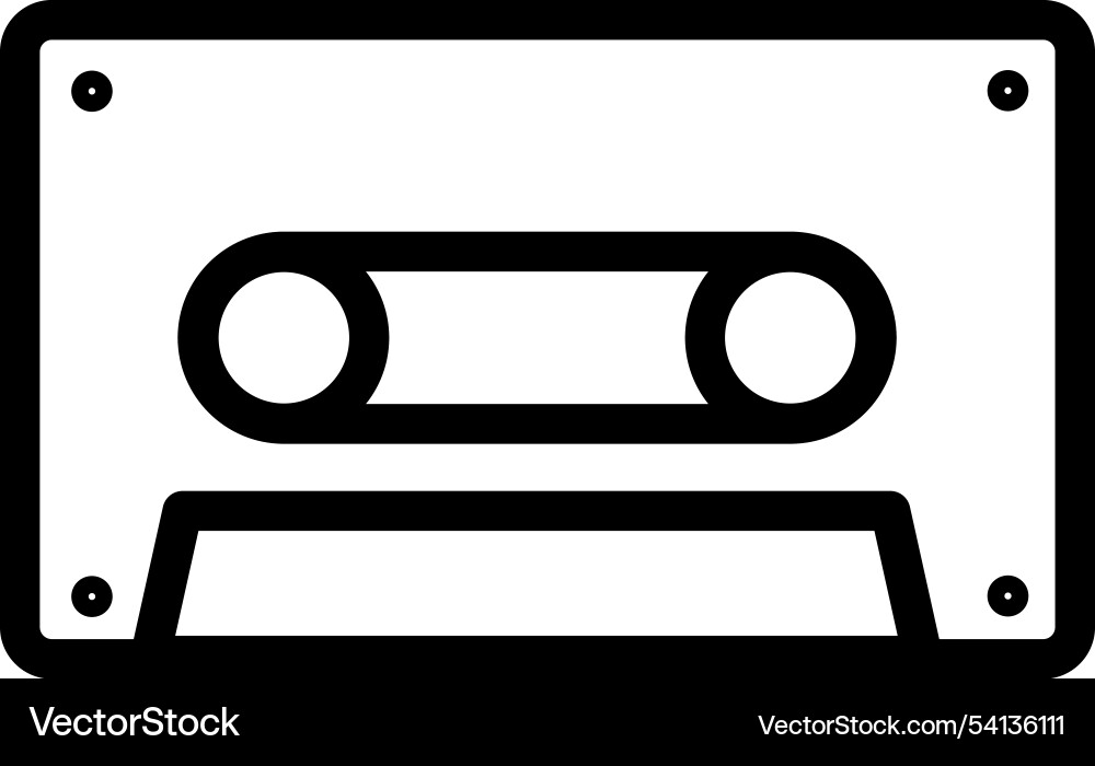Cassette tape - simple icon Royalty Free Vector Image