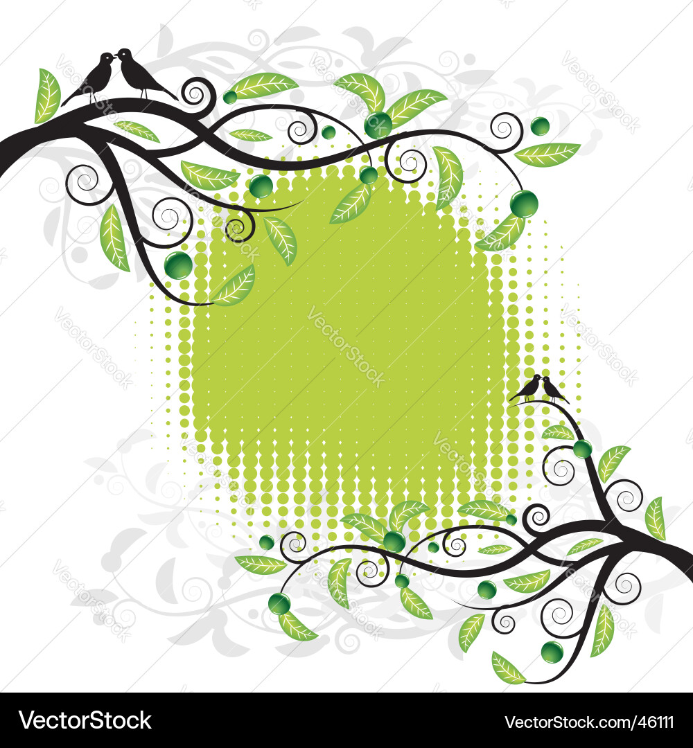 Floral Branch Background Royalty Free Vector Image