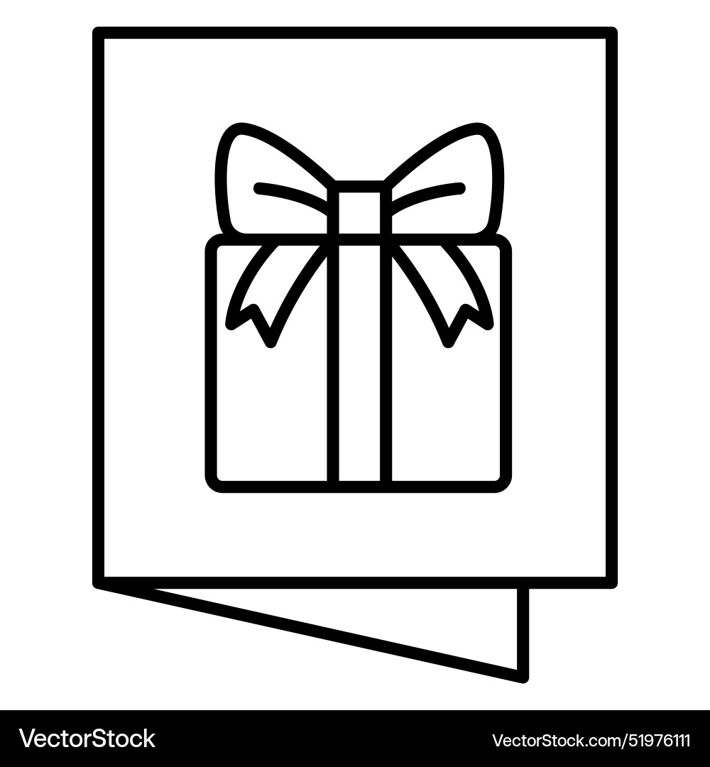 Greeting card icon in thin line style graphic Vector Image