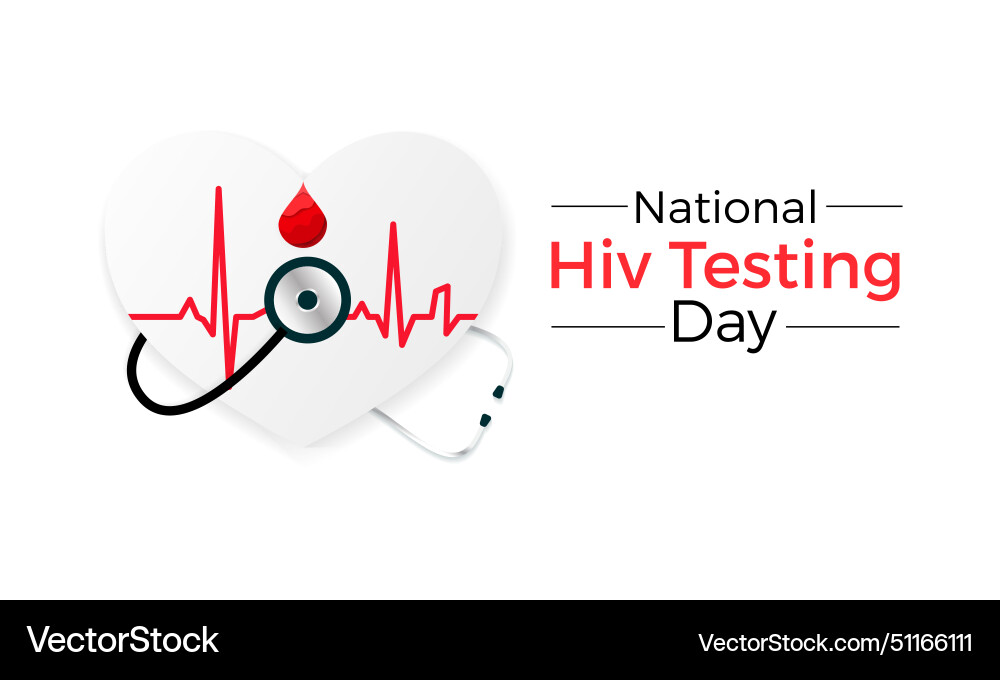 National hiv testing day health awareness Vector Image