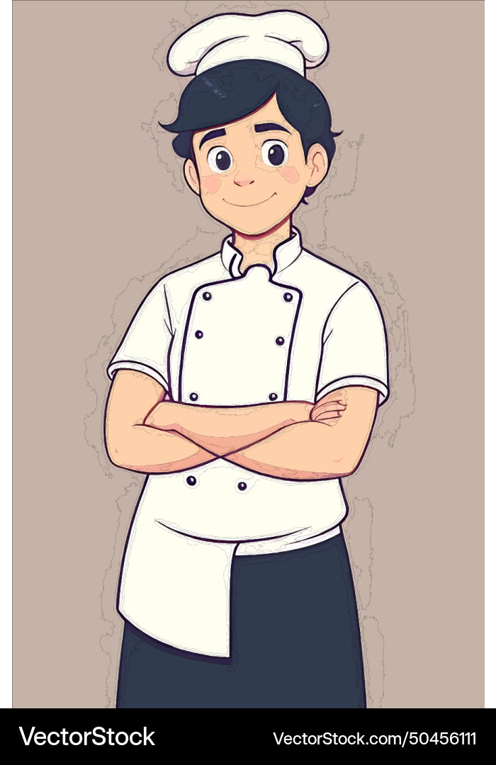 Professional chef image Royalty Free Vector Image