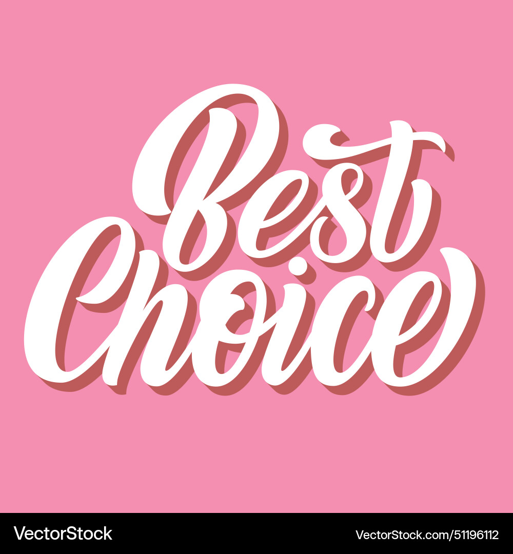 Best choice hand lettering custom writing letters Vector Image