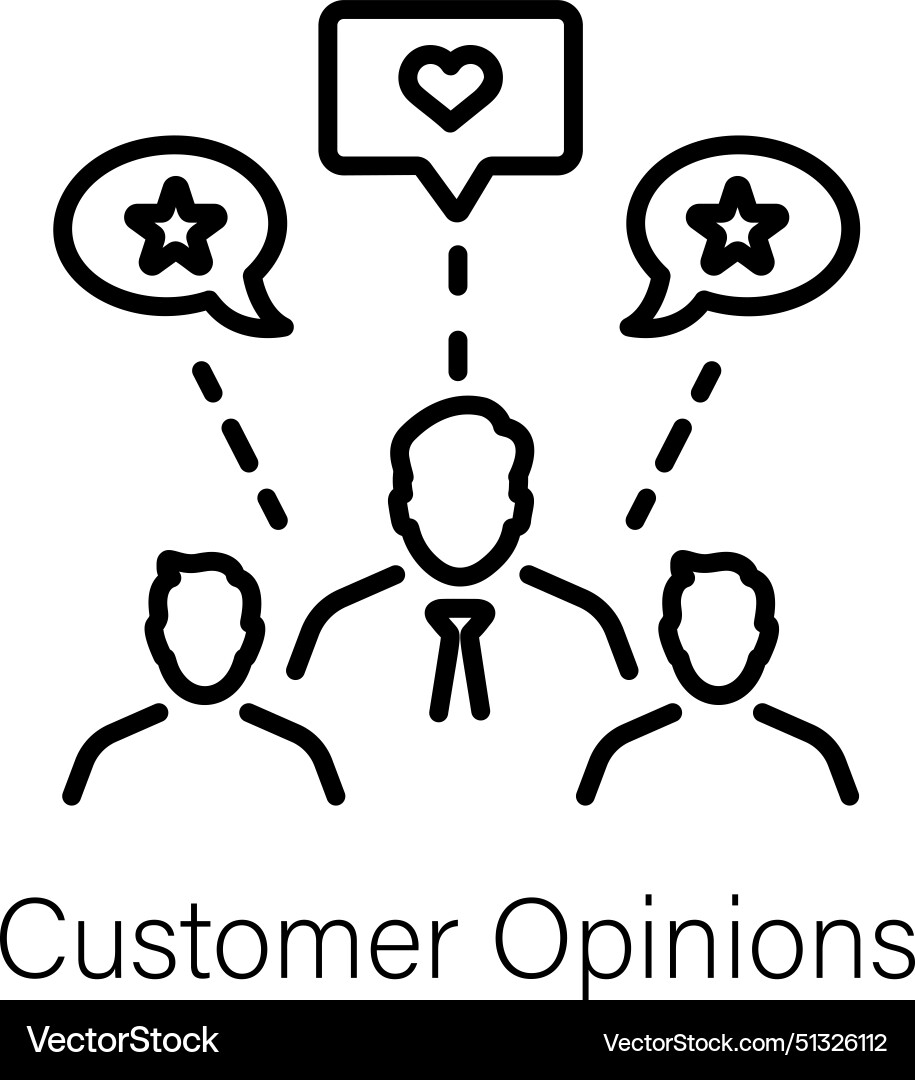 Customer opinions Royalty Free Vector Image - VectorStock