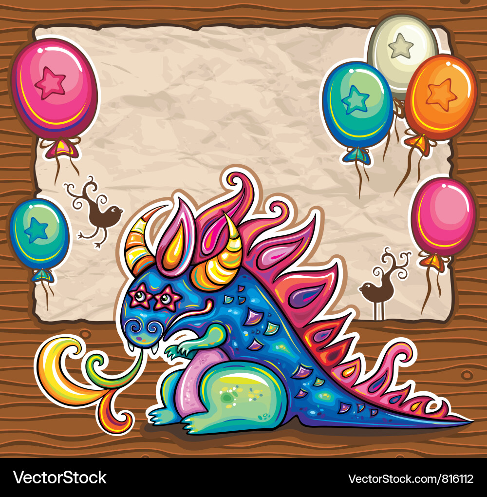 Cute dragon Royalty Free Vector Image - VectorStock