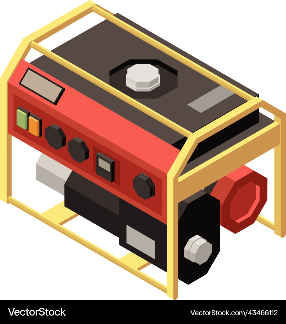 Electric power generator composition Royalty Free Vector