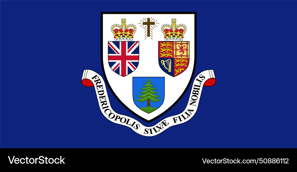Fredericton flag Royalty Free Vector Image - VectorStock