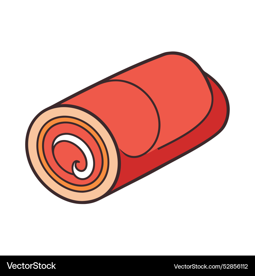 Image of sliced fatty beef roll for hot pot Vector Image