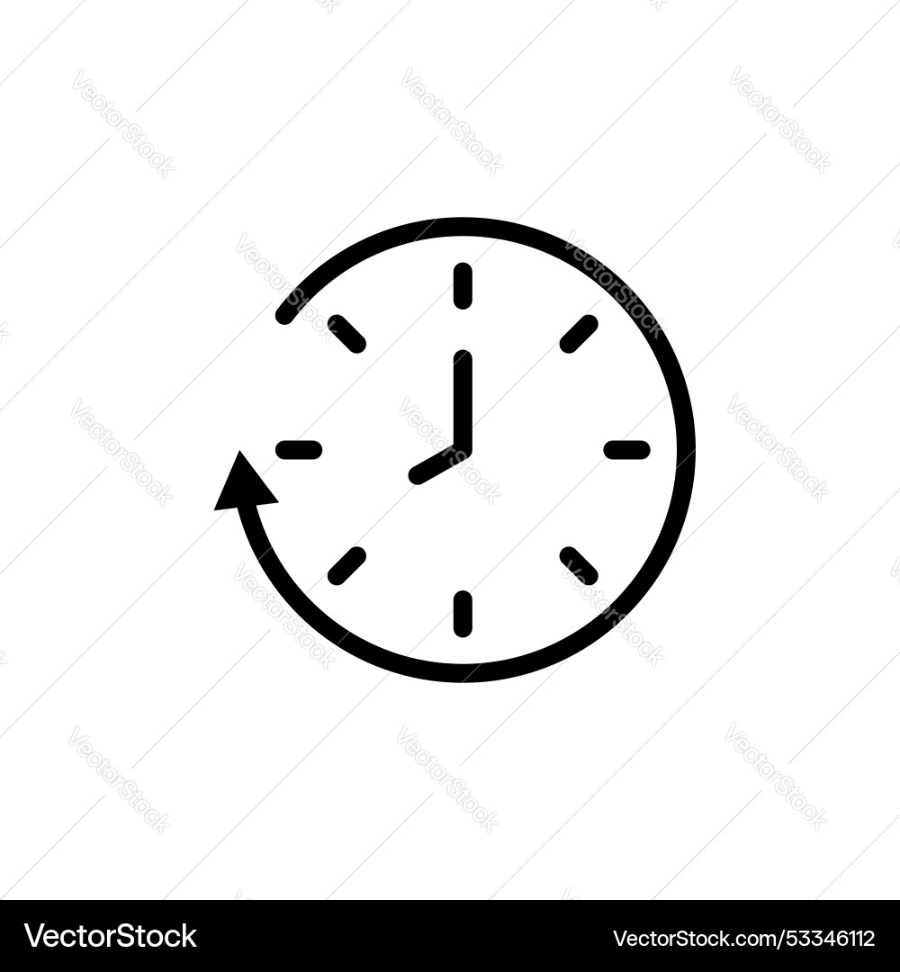 Past line icon isolated on white background Vector Image