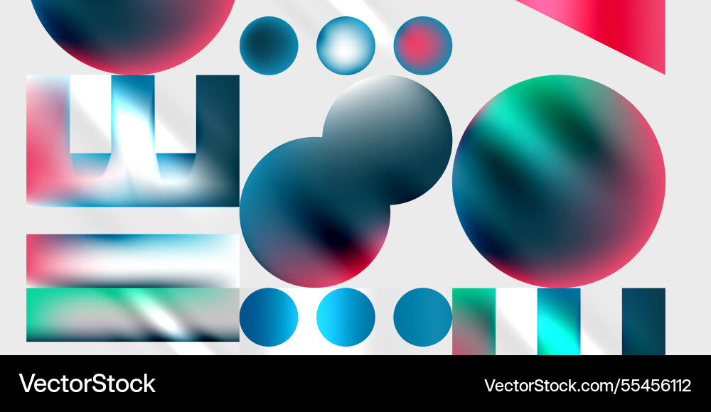 Simple shapes - circles triangles rectangles Vector Image