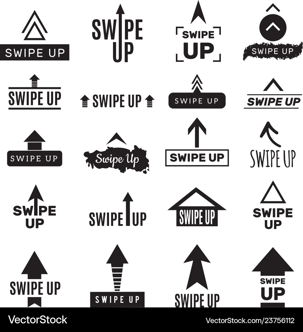 Swipe Up App UI - Social Media Template Royalty Free Vector