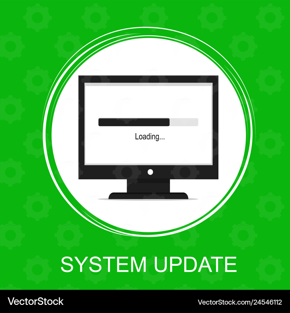 System update Royalty Free Vector Image - VectorStock